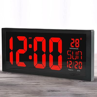 Amazon.com: XREXS Large Digital Wall Clock with Remote Control, 16.5 ...