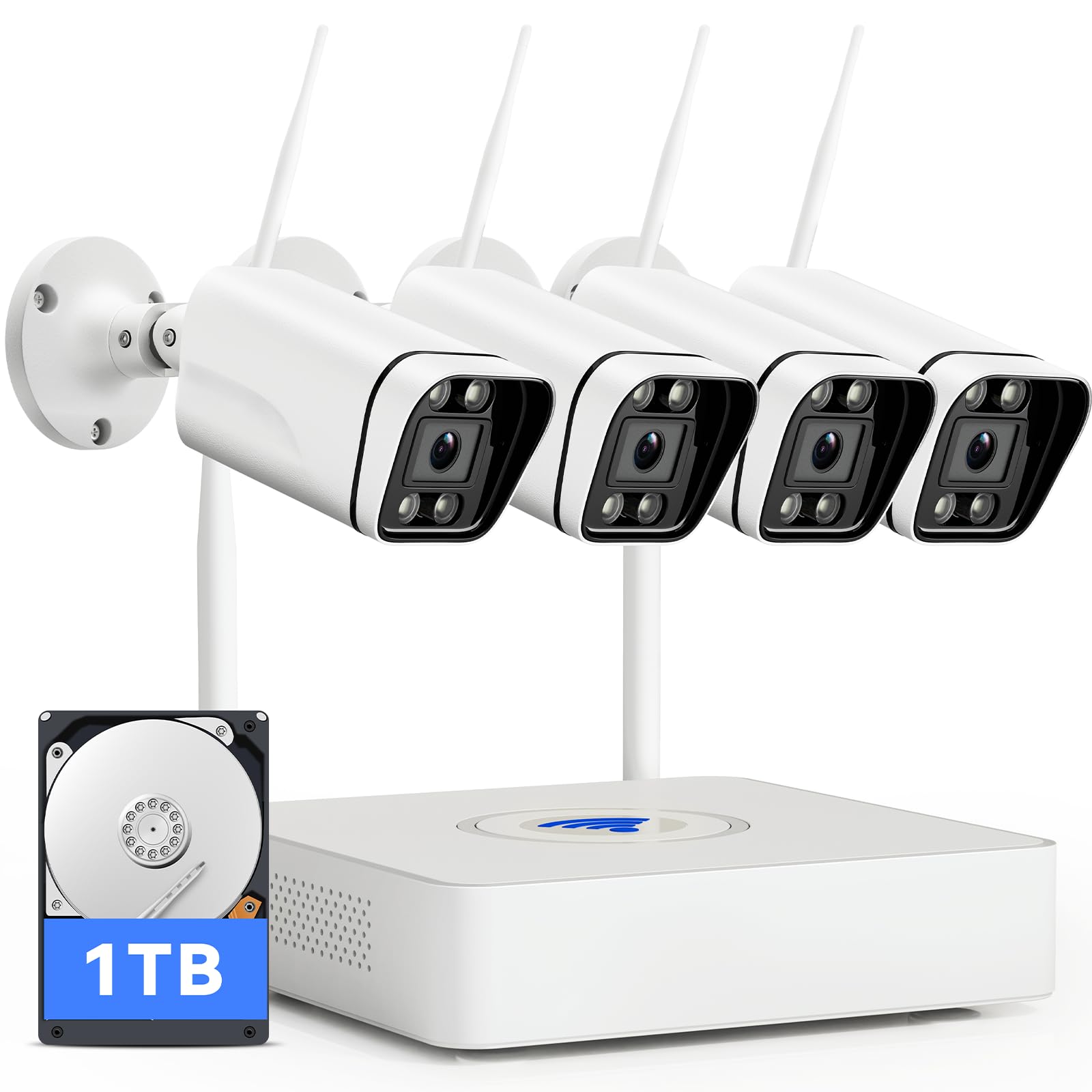 Amazon.com : VORGUT Security Camera System Wireless, 4pcs 5MP WiFi ...