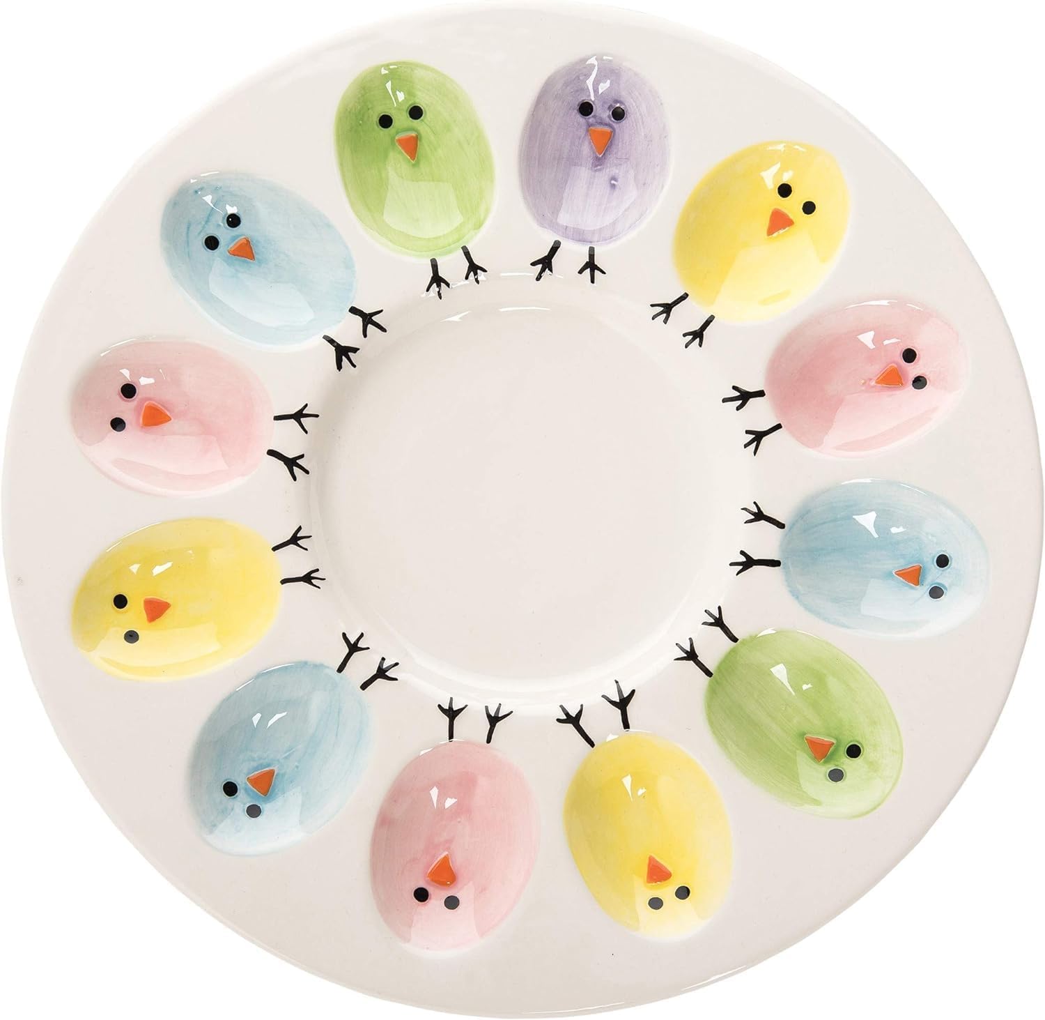 Amazon.com | Certified International Easter Garden 3-D Deviled Egg ...