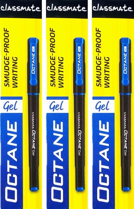 Classmate ITC Octane Gel Pen Blue (Pack Of 3) : Amazon.in: Office Products