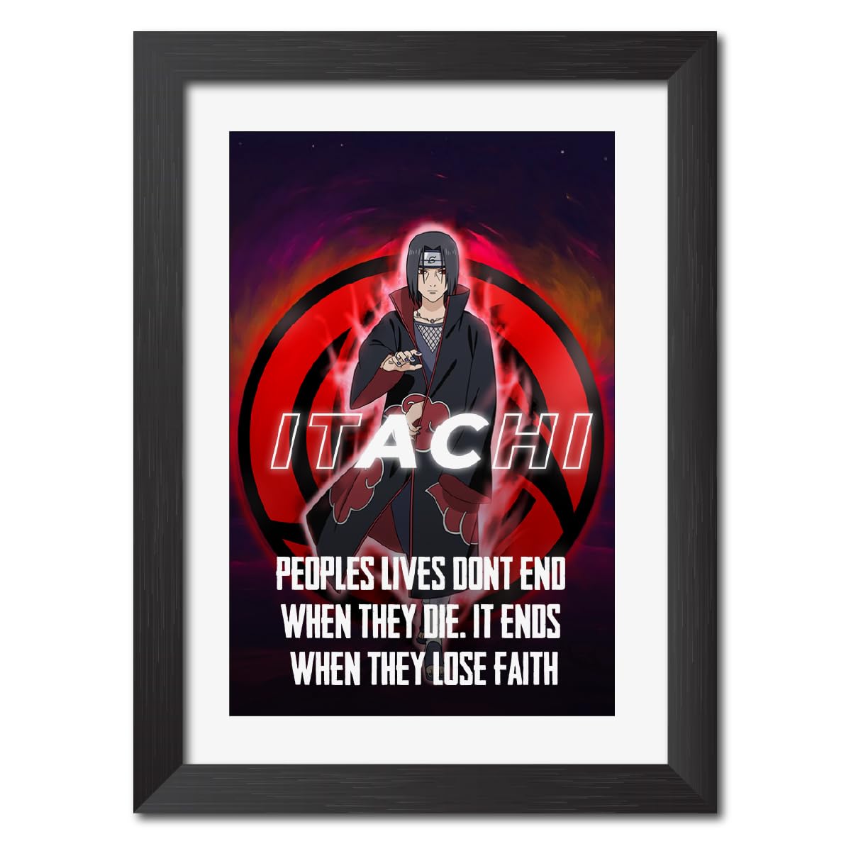 TenorArts Itachi Poster with Frame Naruto Anime Laminated Poster ...
