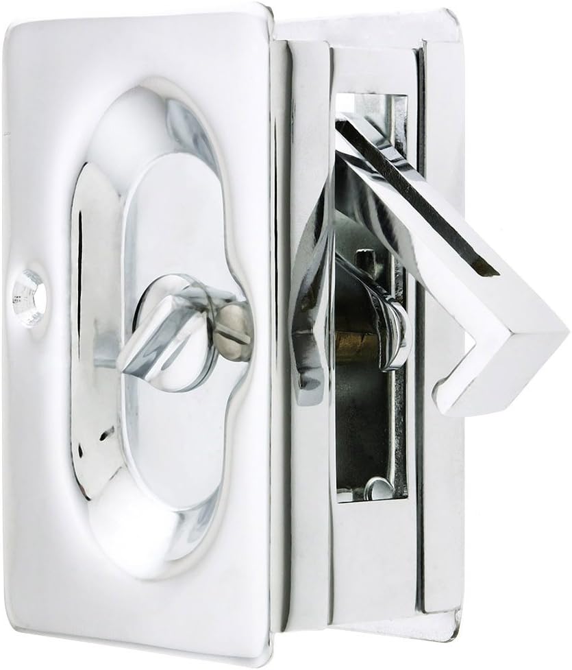 Emtek Pocket Door Passage Lock Set, Polished Chrome - Correction ...