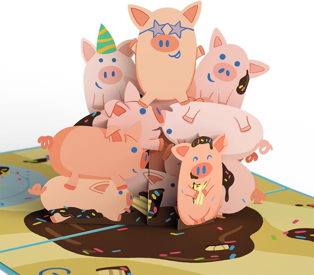 Amazon.com : CENTRAL 23 Funny Friend Birthday Card - Party Pigs - Happy ...