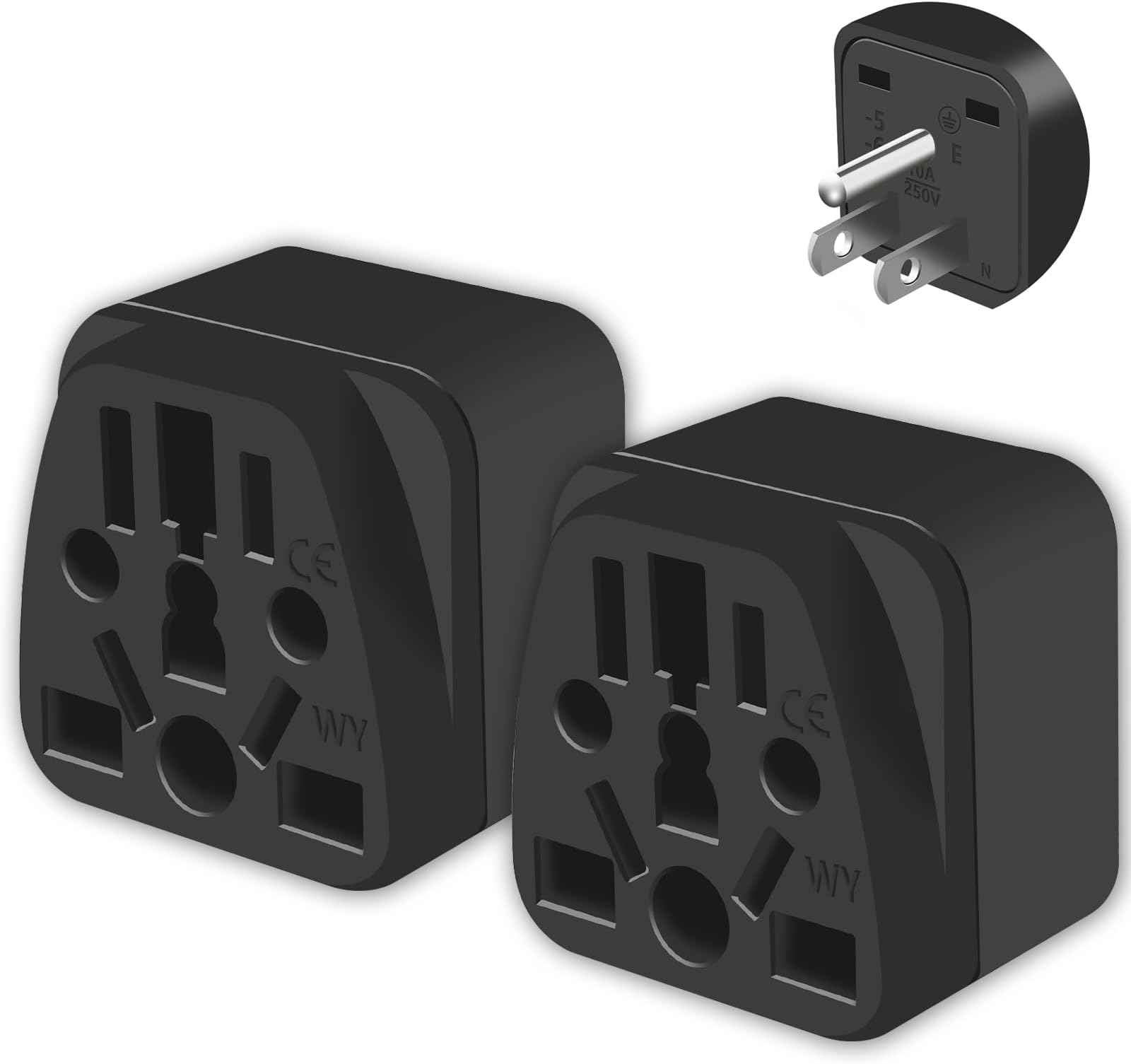 Amazon.com: Worldwide Universal Power Adapter White Iron 10A/16A 250V ...