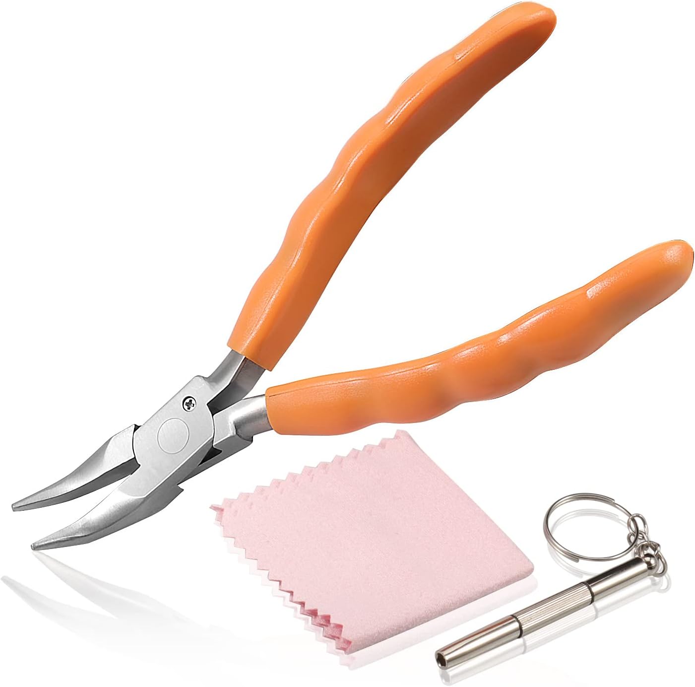 LEONTOOL 6 Inch Bent Nose Pliers - Stainless Steel Eyeglass Repair and ...