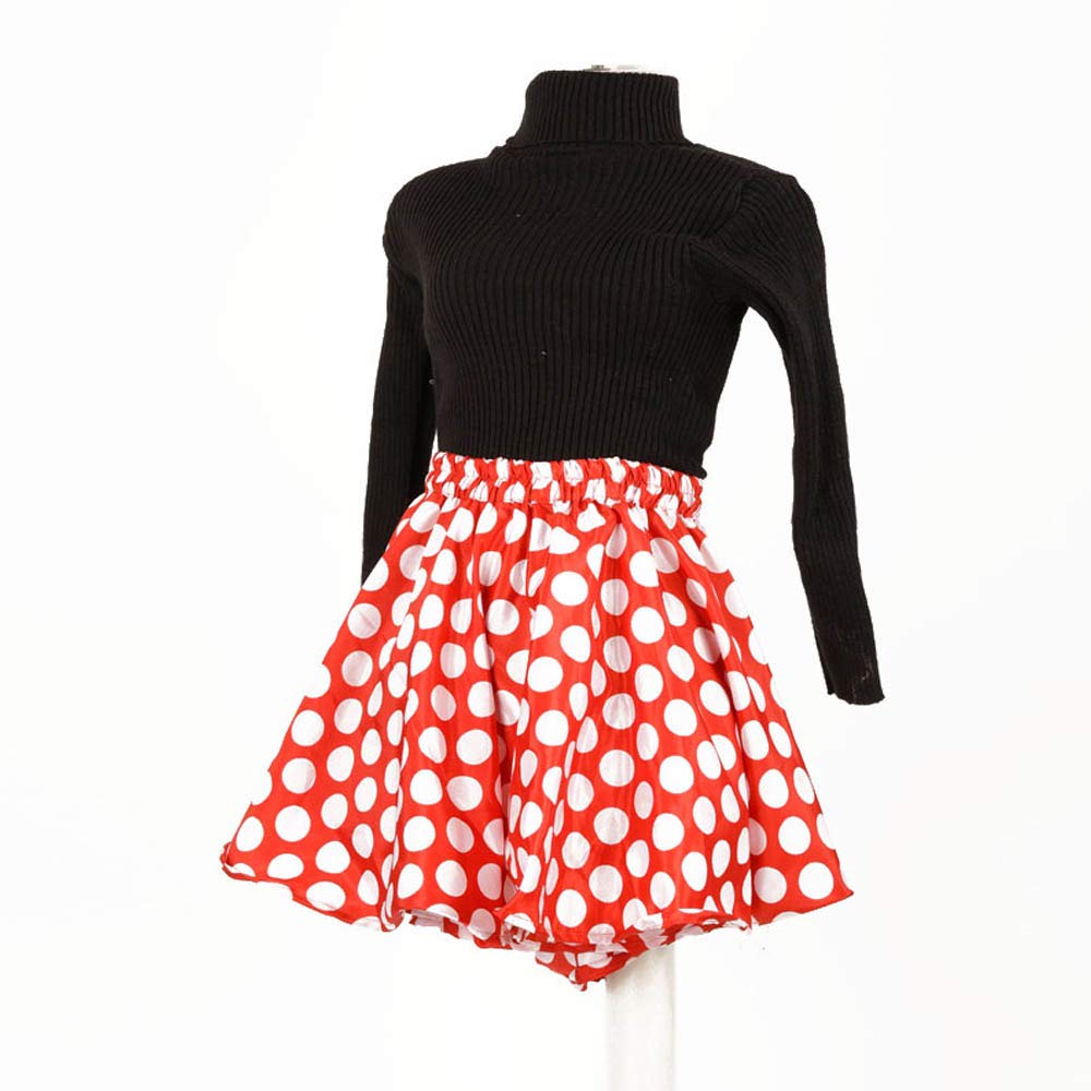 Buy ITSMYCOSTUME Red & Black Polka Skivvy & Skirt Dress Costume for ...