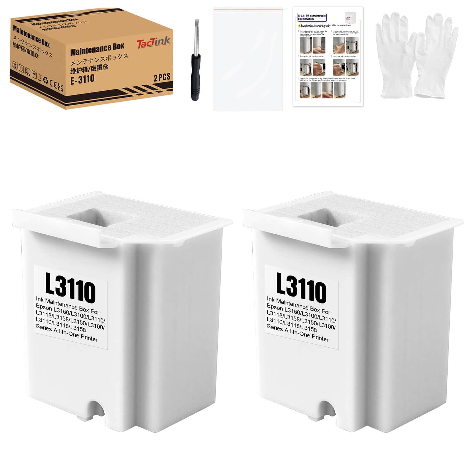 Amazon.com: TacTink Waste Ink Pad Replacement for Epson Ecotank ET-2800 ...