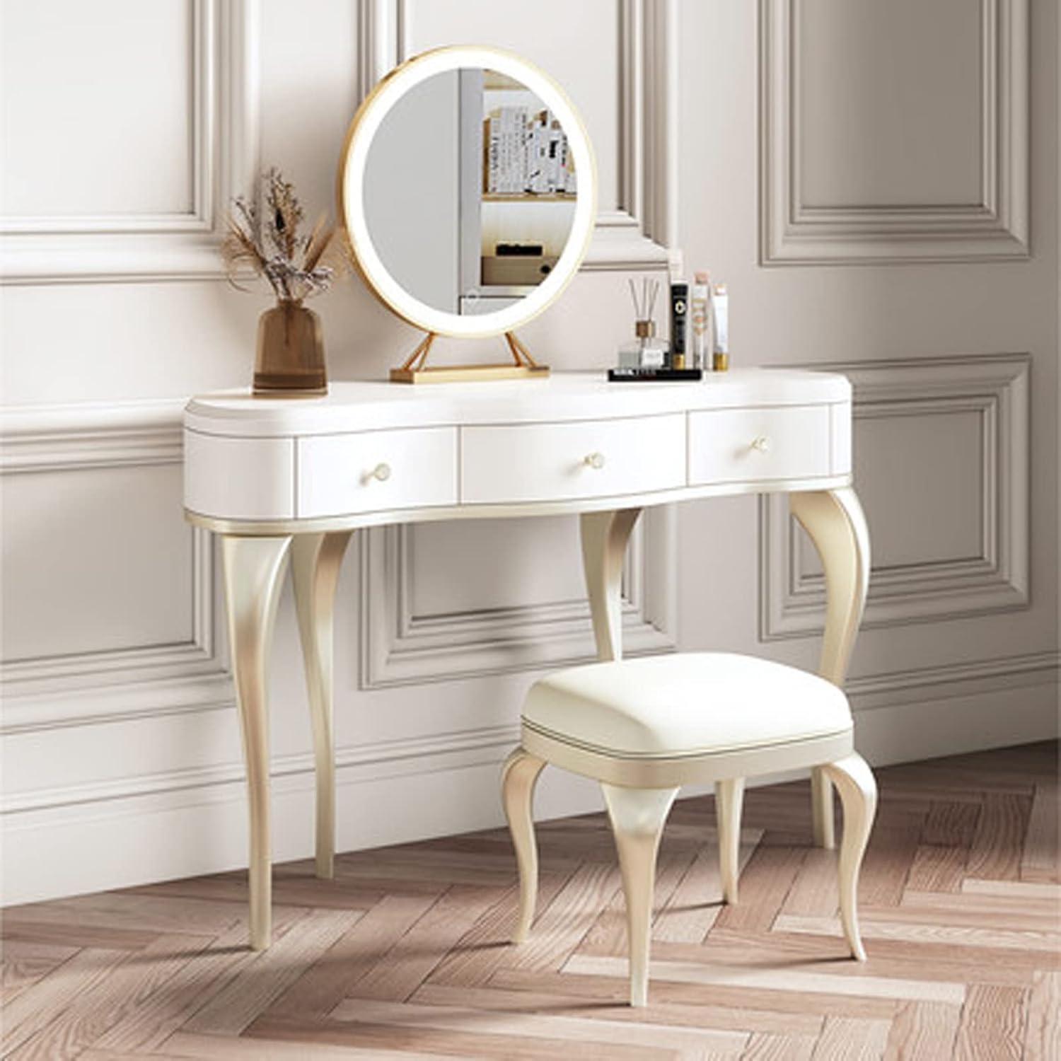 Vanity Dressing Desk Dressing Table Simple Wood Makeup Table Storage ...