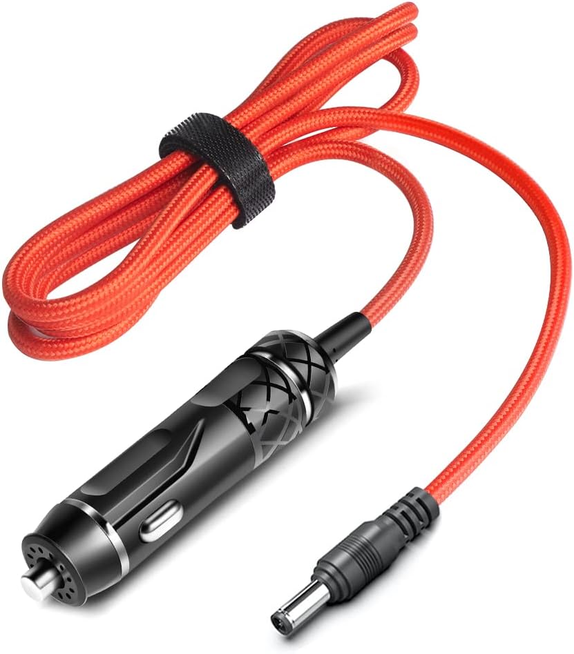 KUNCAN 12V Cigarette Lighter Plug Cable，DC5521 to 12V DC Car Charger ...