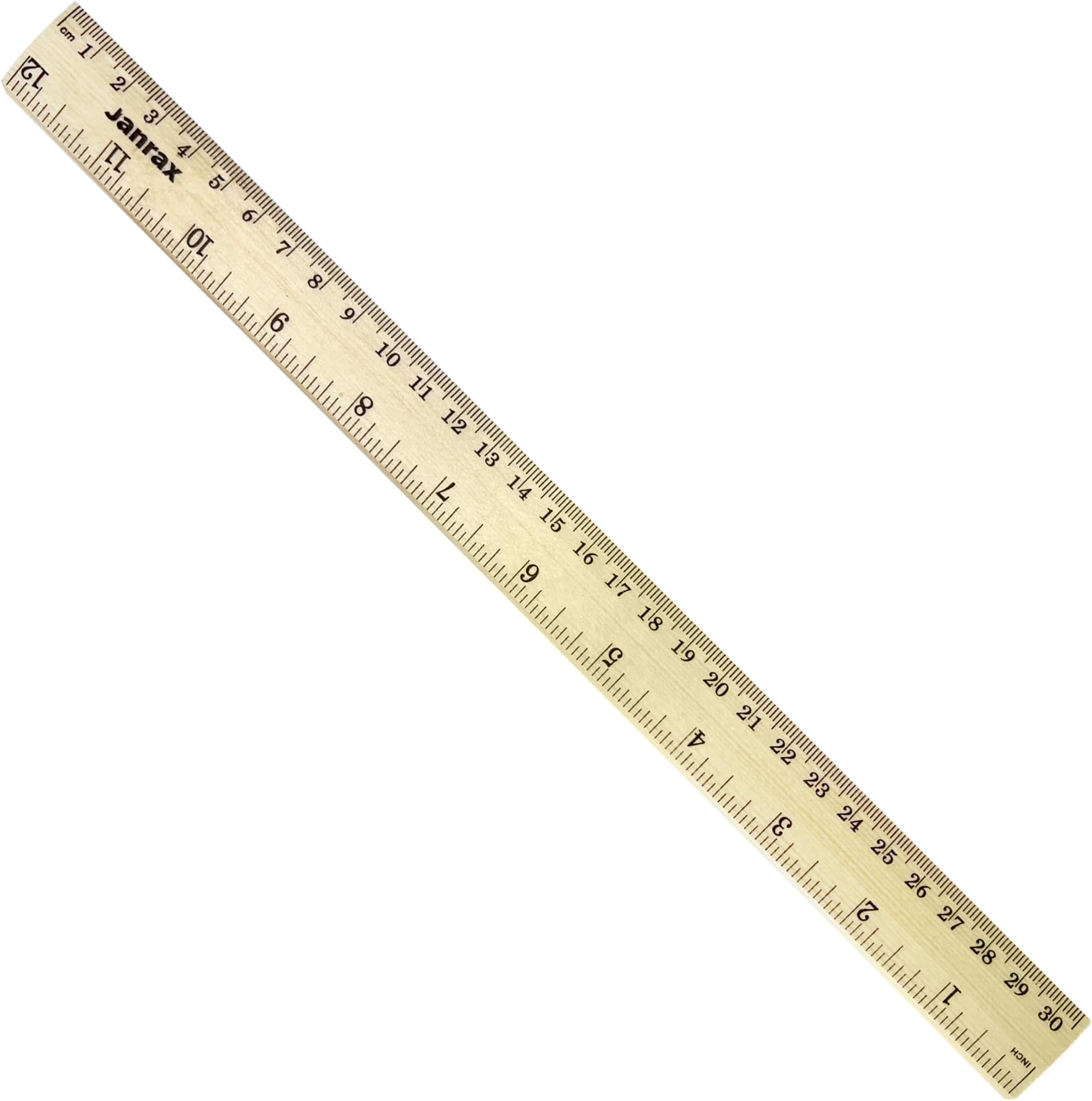 AIEX 10pcs Wooden Rulers with 2 Precise Scales, Single Printed Wooden ...