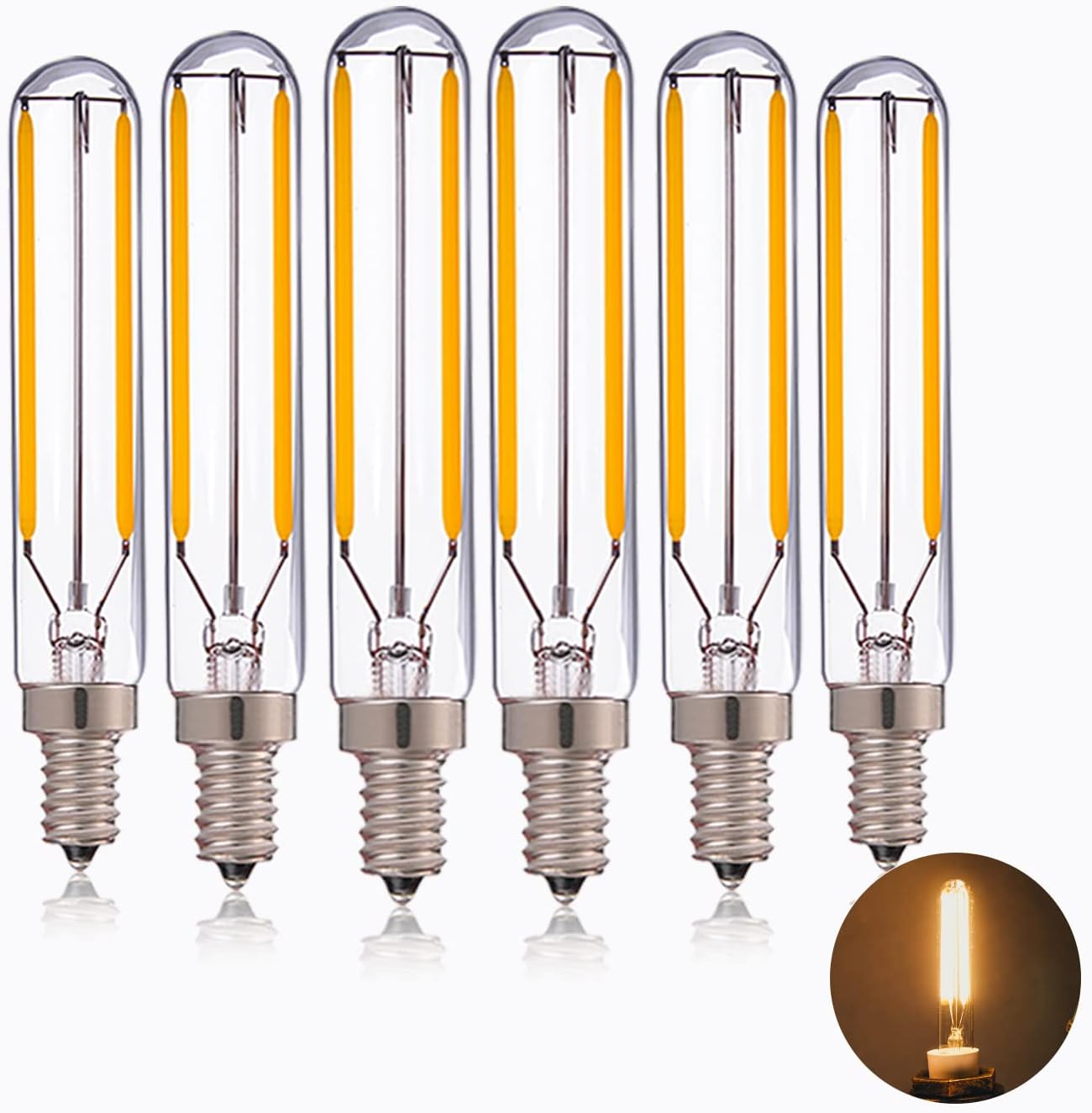 TIANFAN 2er-Pack Led Birne 4W T20 Röhrenförmige Led Glühbirne E14 ...