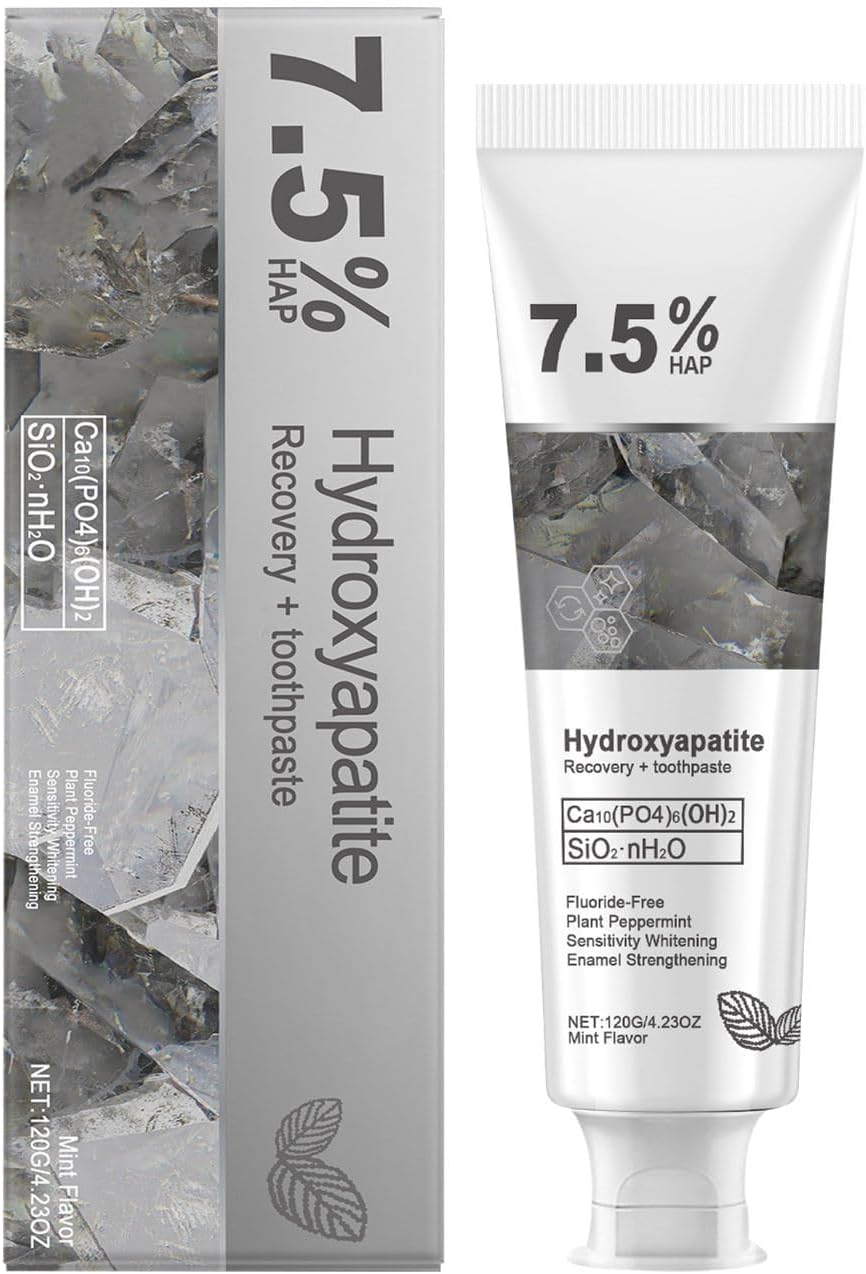 Hydroxyapatite Recovery Toothpaste, 7.5%, Fluoride-Free, Whitening ...