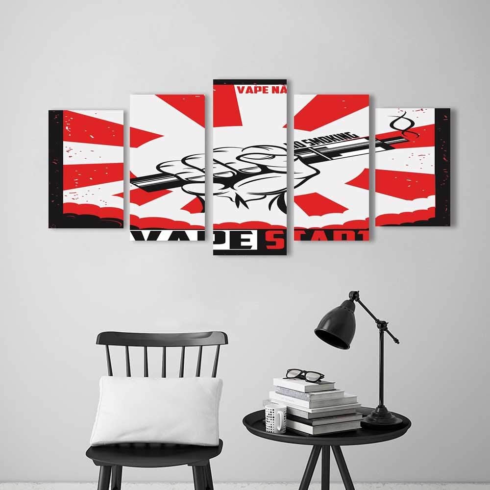 Amazon.com: 5 Panel Wall Art Set Frameless Poster for Vape Shop Vector ...