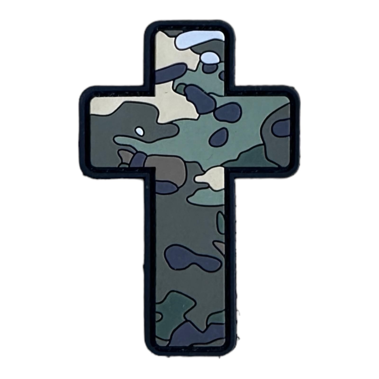 Amazon.com: Patchlab Tactical Camouflage Cross Faith Believe PVC Rubber Morale Patch, Hook ...