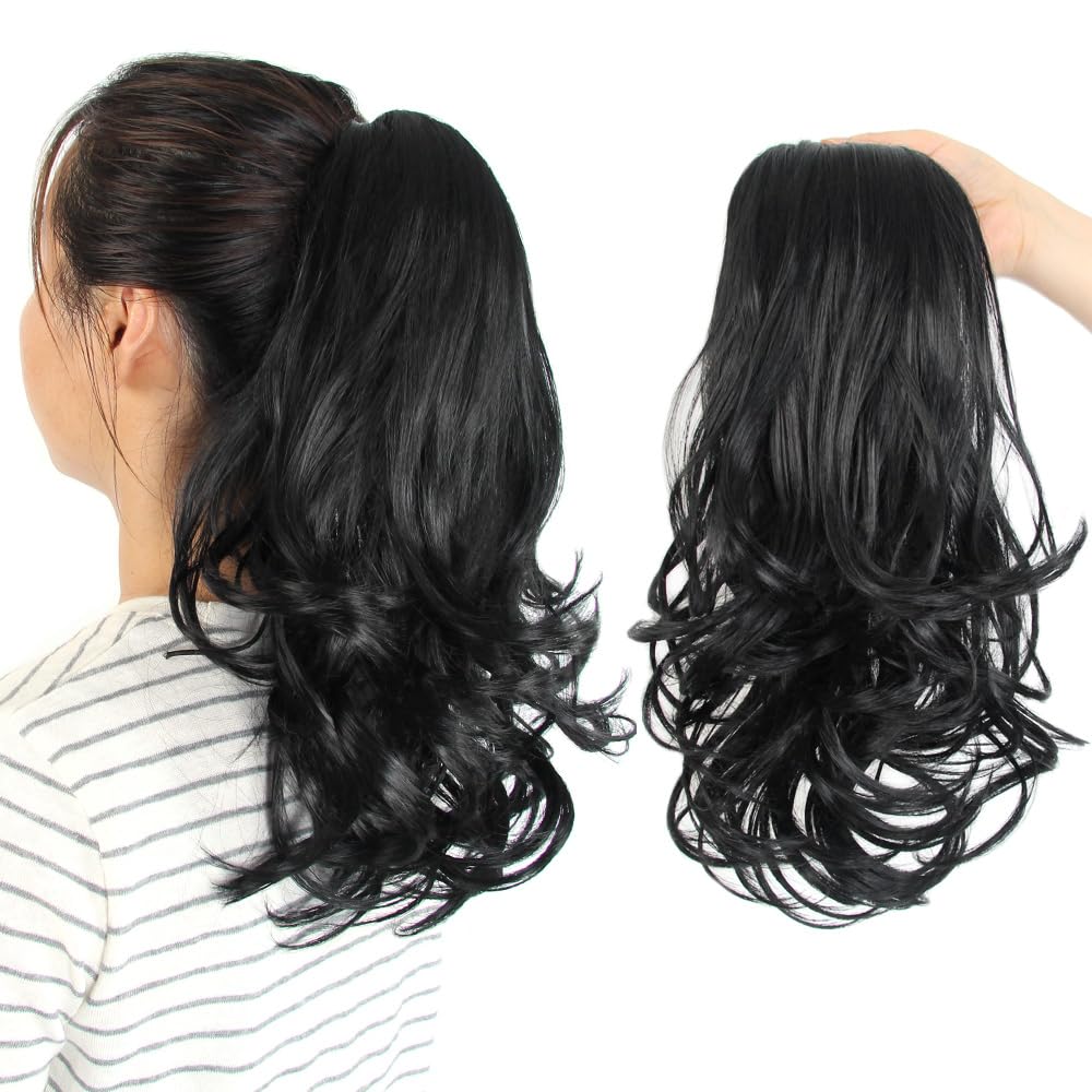 Amazon.com : KAVSORAPI Ponytail Extension,Drawstring Ponytail 16 Inch ...