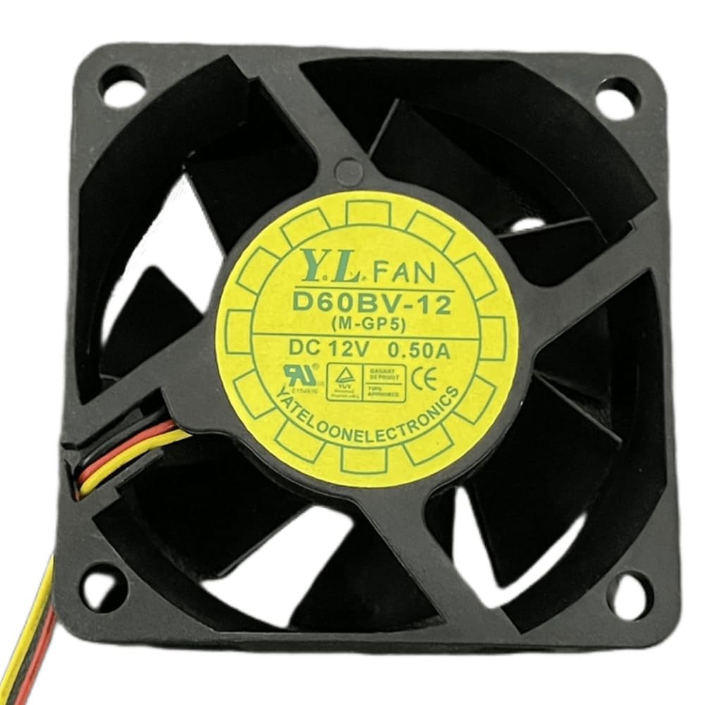 Amazon.com: D60BV-12 Fan D60BV-12 12V 0.50A 6CM 3-Wire Cooling Fan ...