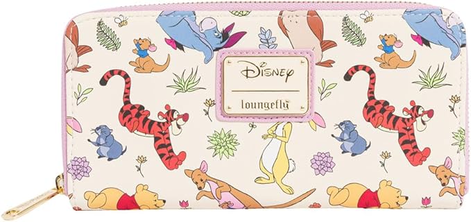 Amazon.com: Loungefly Disney Wallet Winnie the Pooh Eeyore Friends Zip ...