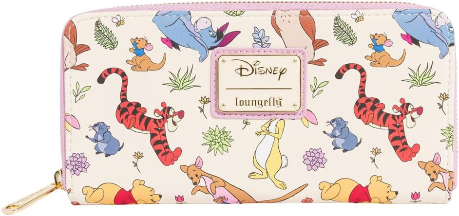 Amazon.com: Loungefly Disney Wallet Winnie the Pooh Eeyore Friends Zip ...