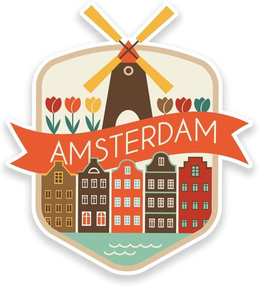 Amazon.com - Amsterdam Netherlands Vinyl Sticker Decal Travel 5"