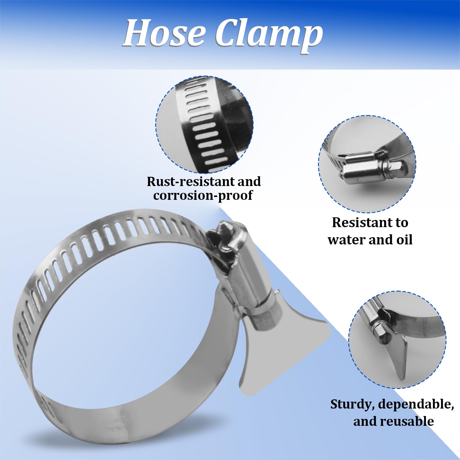 Snapklik.com : Metallic Hose Clamps Pool Clamps For Above Ground Pools ...