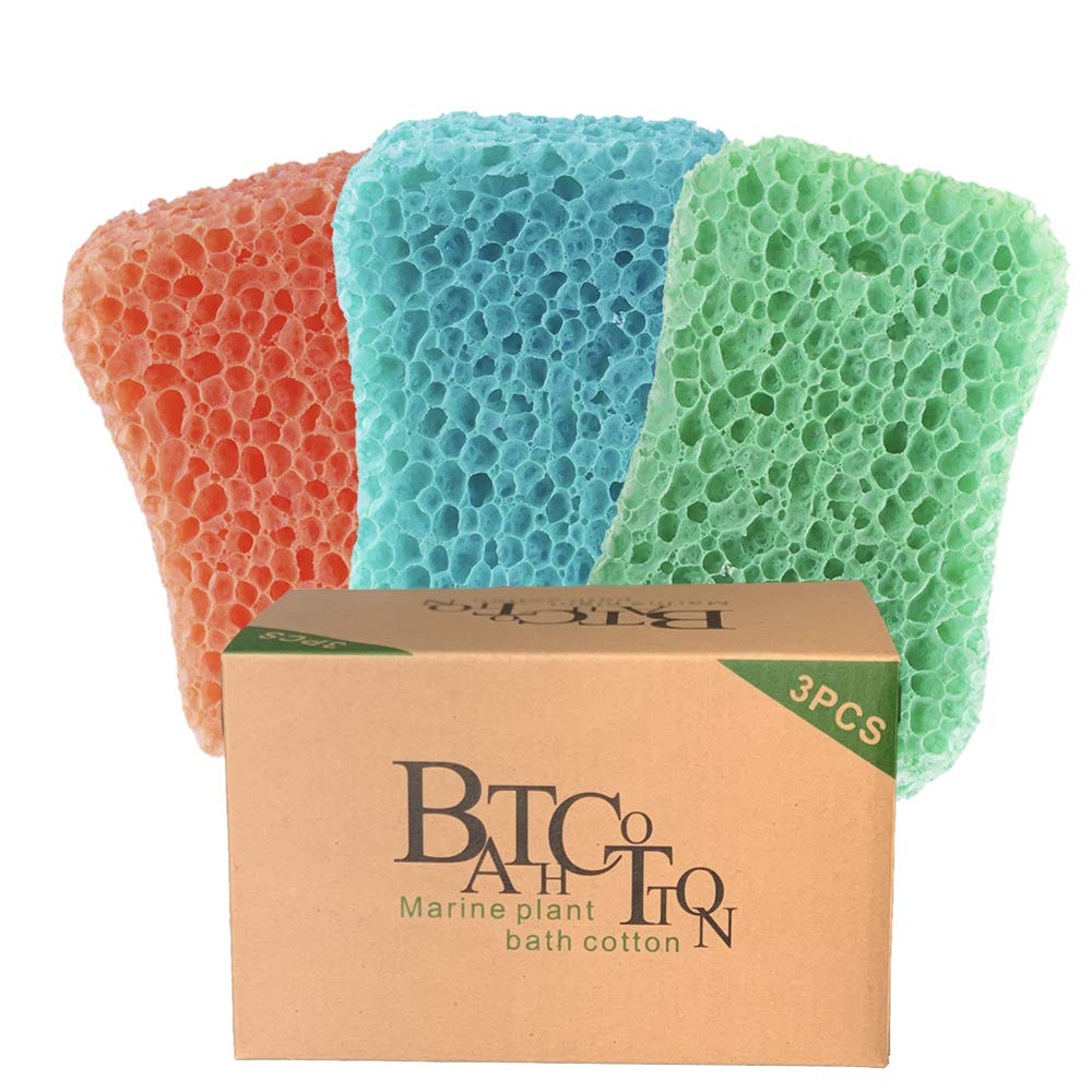 Amazon.com: Danpaty Bath Sponge 3-Pack – Soft Exfoliating Shower ...