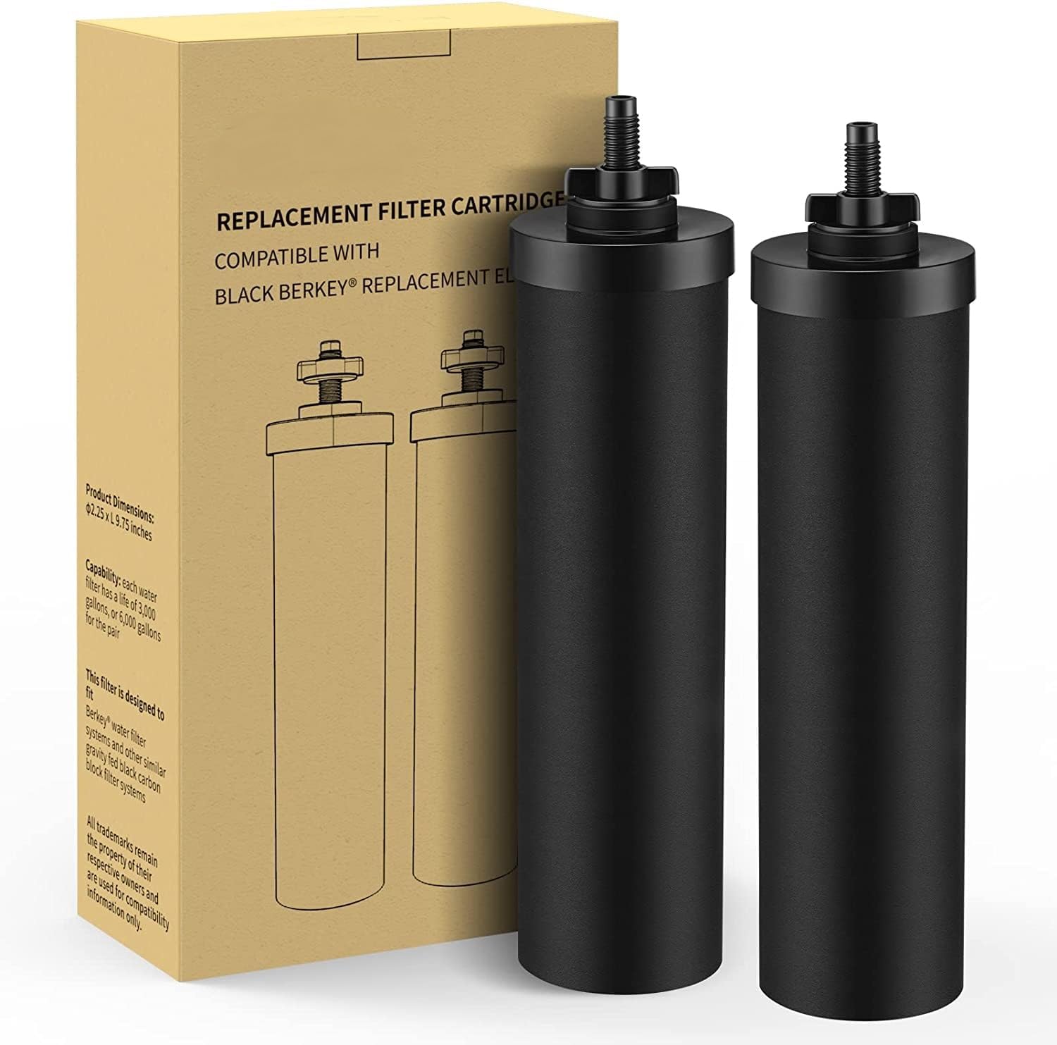 BB9-2 Water Filter, 2 Pack Purifier Replacement Filters,Compatible with ...
