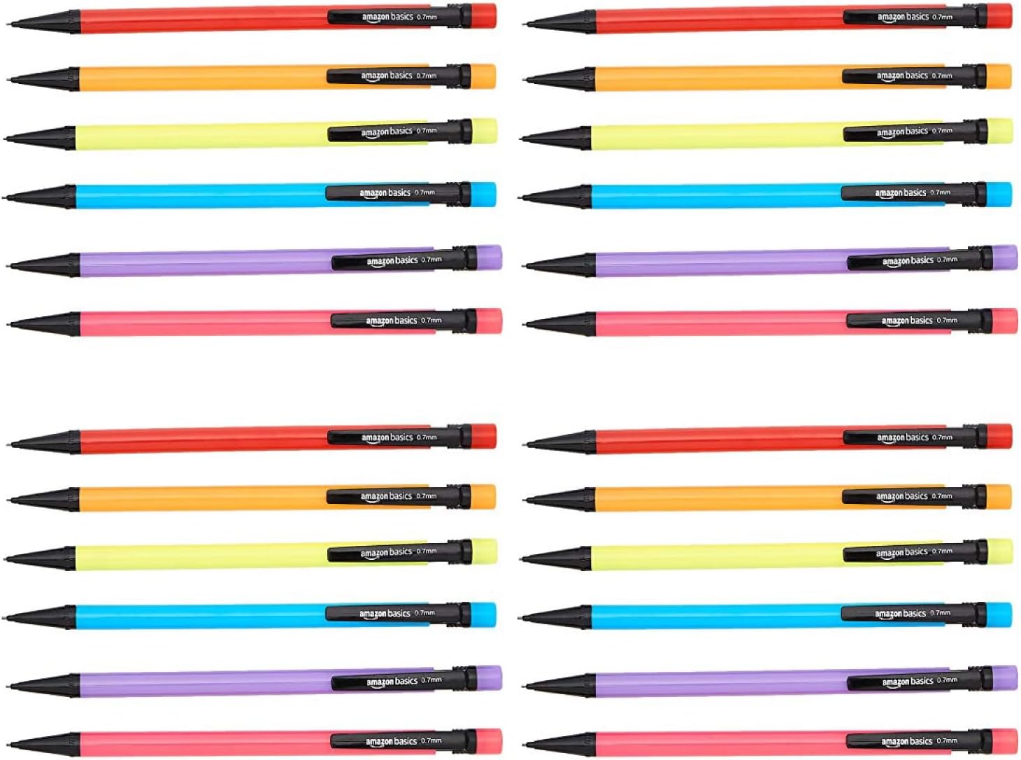 Amazon Basics Mechanical Pencils, Medium Point (0.7 mm) - 24-Pack ...