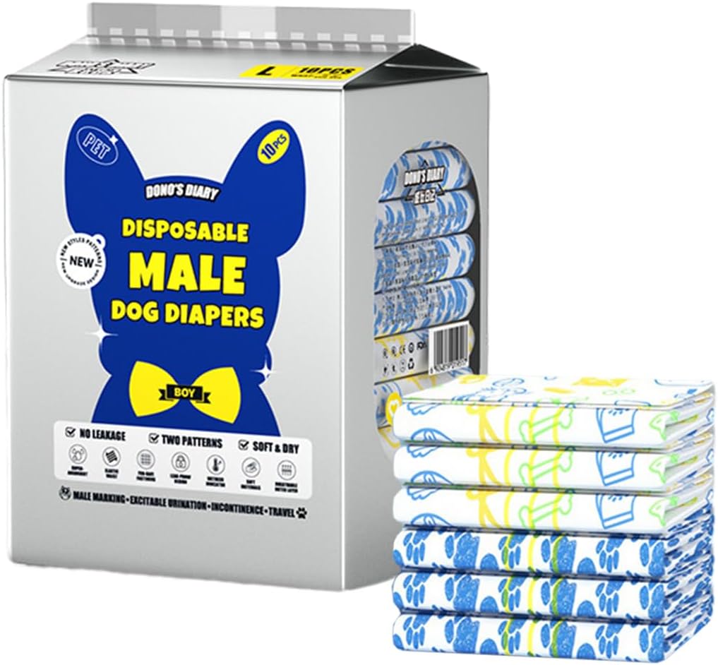 AIMALL Superior Absorbency Male & Female Dog Diapers - Breathable, Leak ...