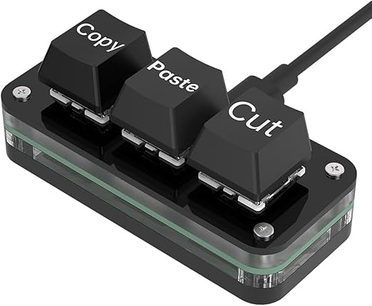 Amazon.com: NOVVAOGO Copy Keyboard, One Handed Macro Keypad, Cut Copy ...