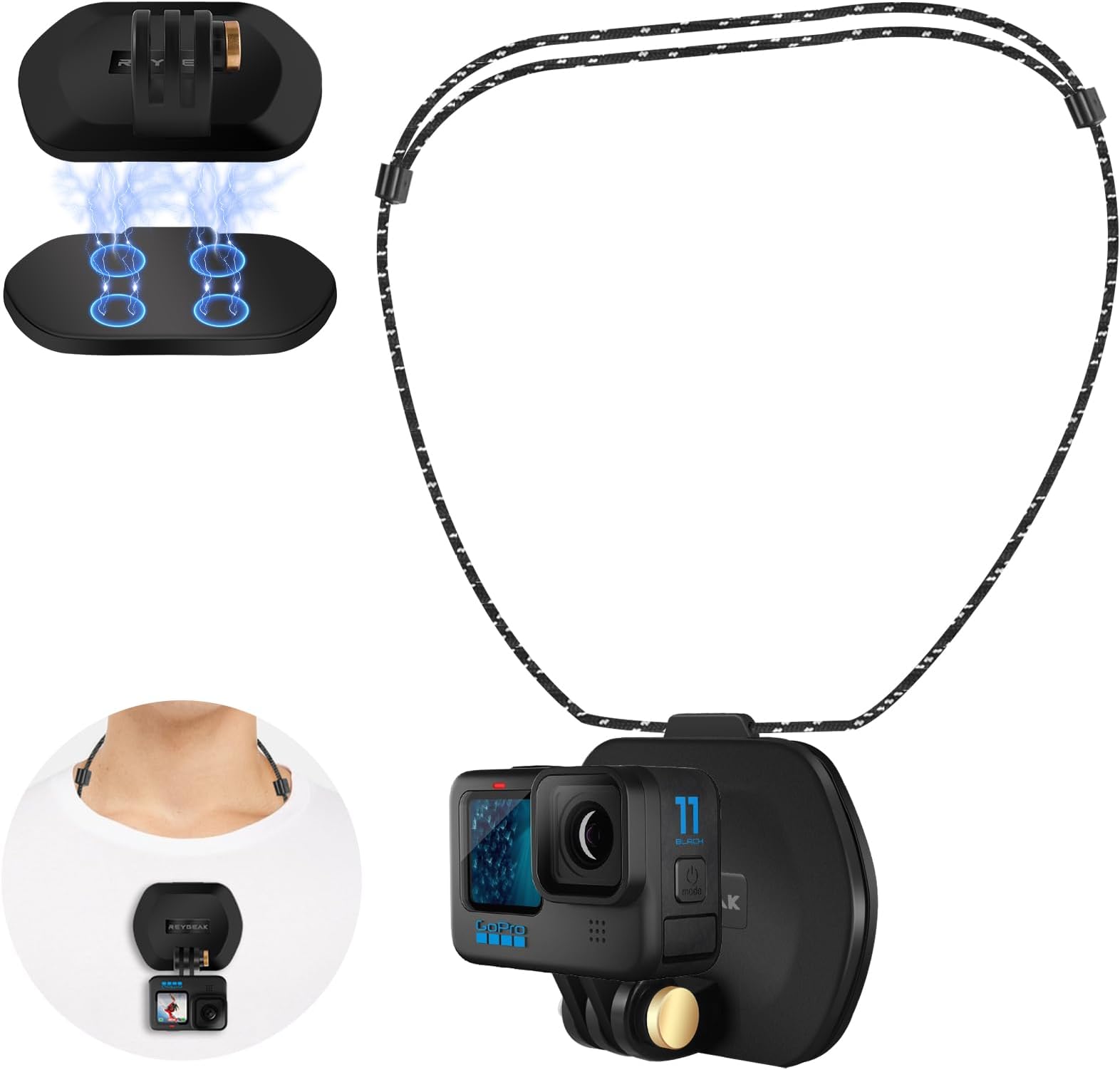 Amazon.com : SNAP Mounts – Magnetic Action Camera Chest Mount for GoPro ...