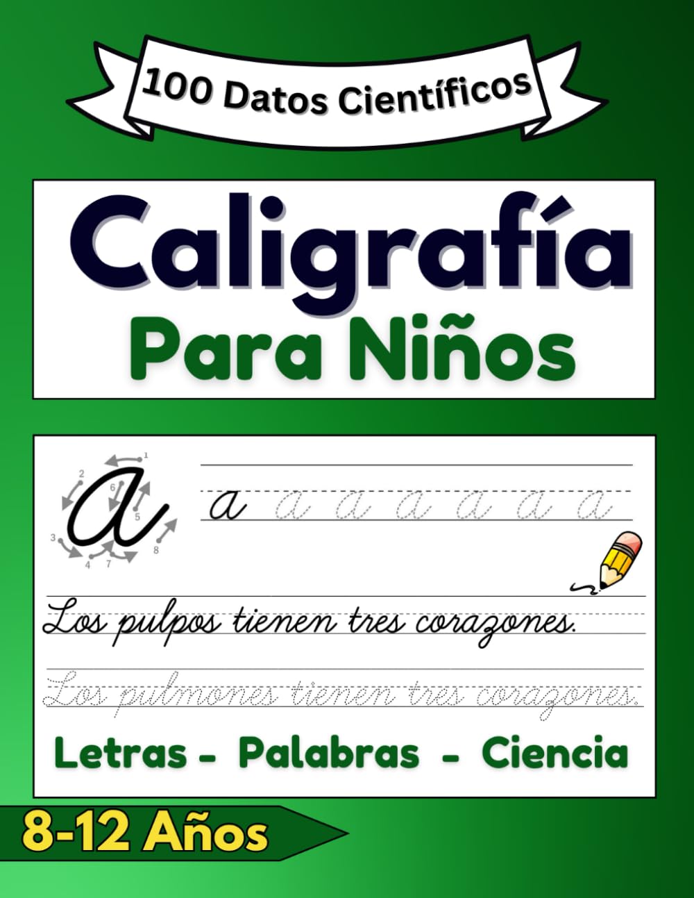 CaligrafÍa para Niños: Cuaderno de Caligrafia para Niños con Datos ...
