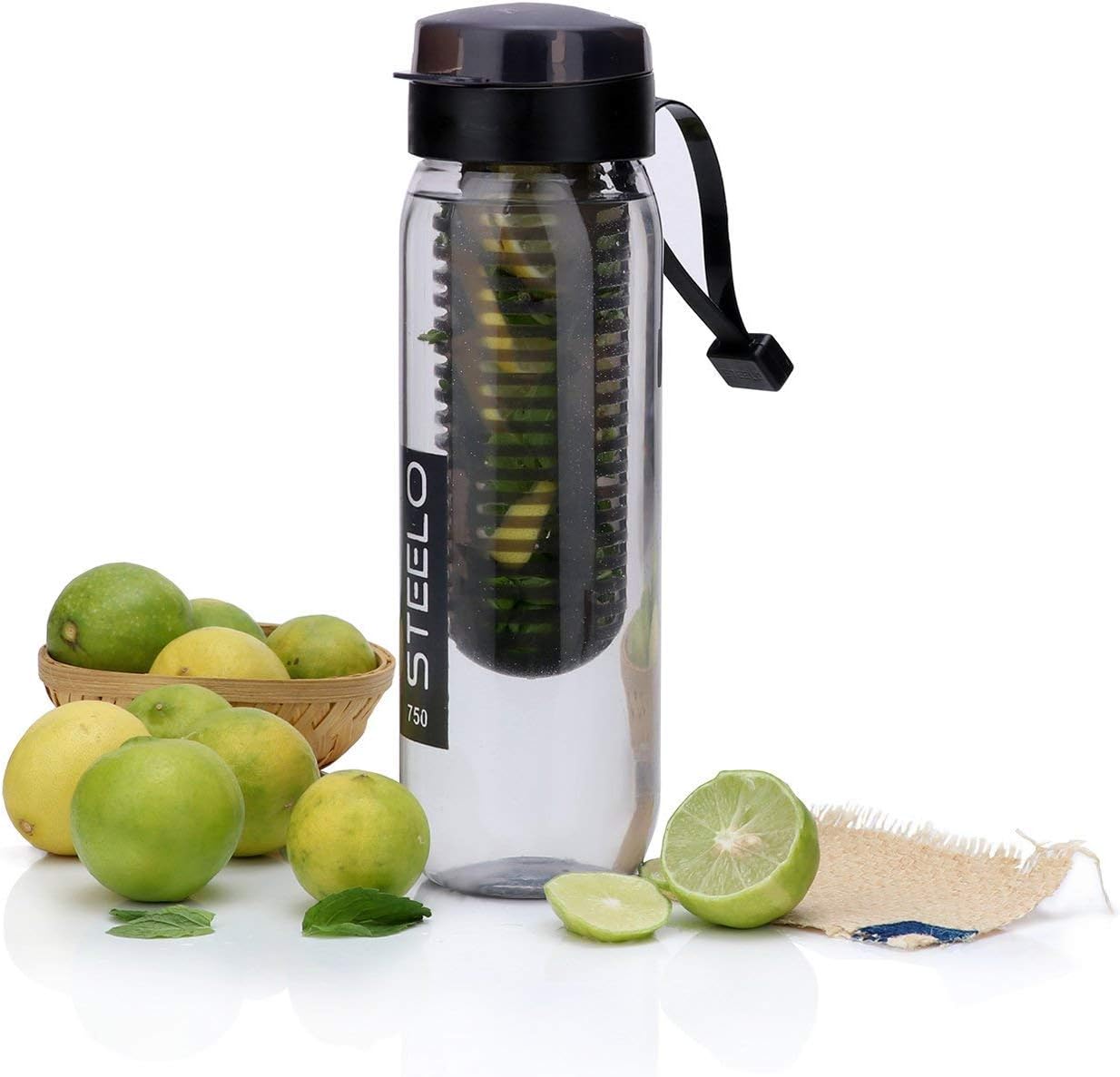 Buy Fitkit Premium Stainless Steel Sports Bottle (750ml, Black/Blue ...