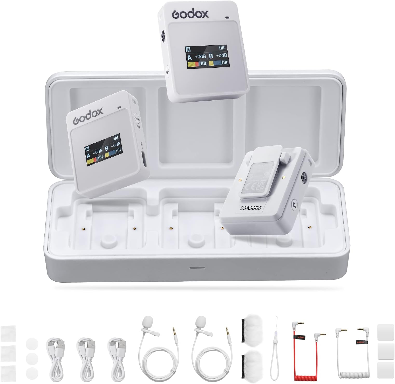 Amazon.com: GODOX Movelink II M2 Wireless Microphone System (White), 2 ...