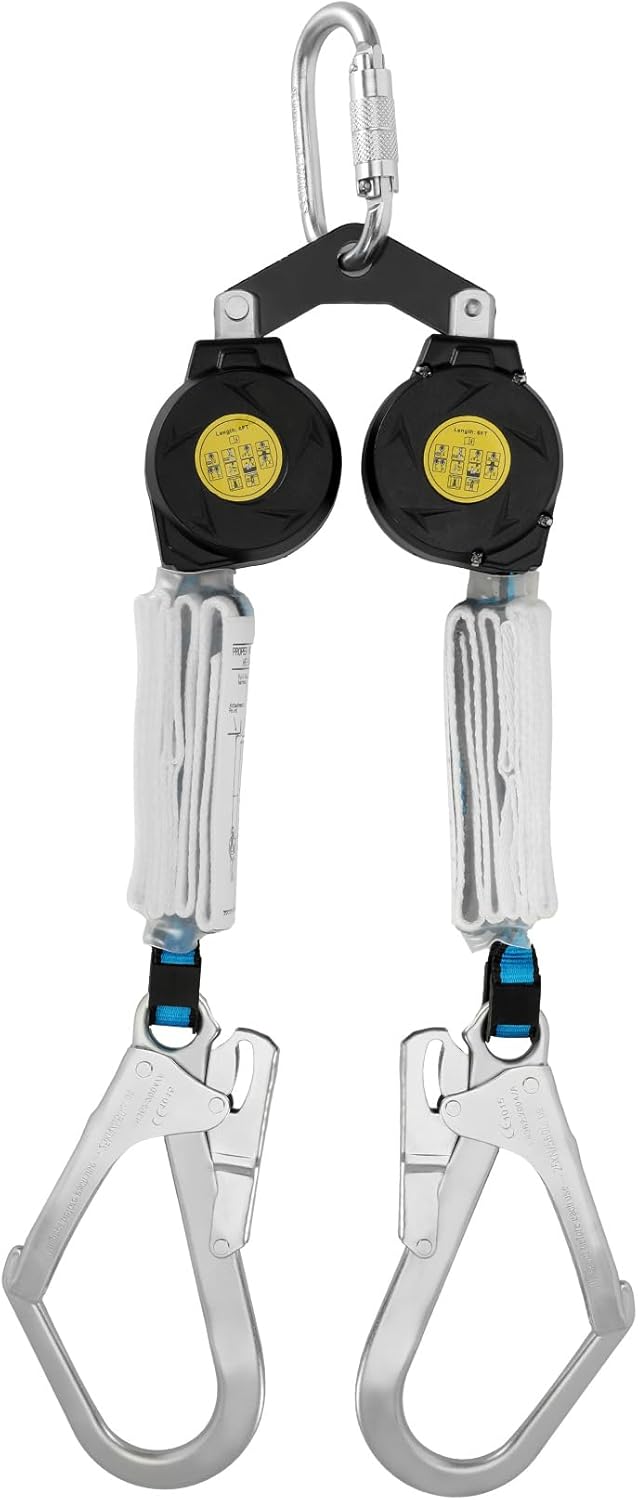 Amazon.com: 6' Twin Leg Self Retracting Lifeline, 6 FT Dual Leg Self ...