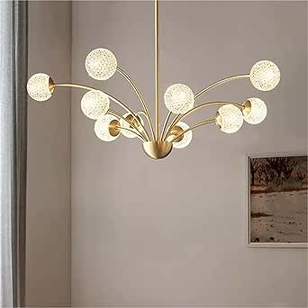 Modern Copper LED Pendant Light for Living Room Dining Room Bedroom ...