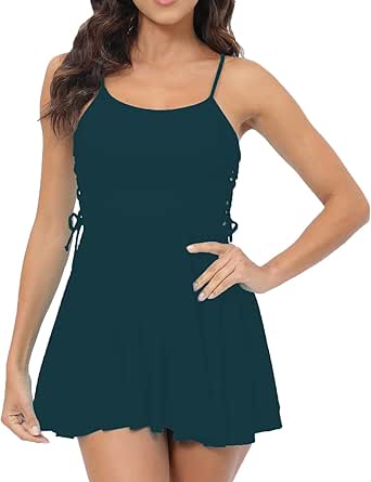 Qeaghou - Traje de baño tankini para mujer, con control de abdomen ...
