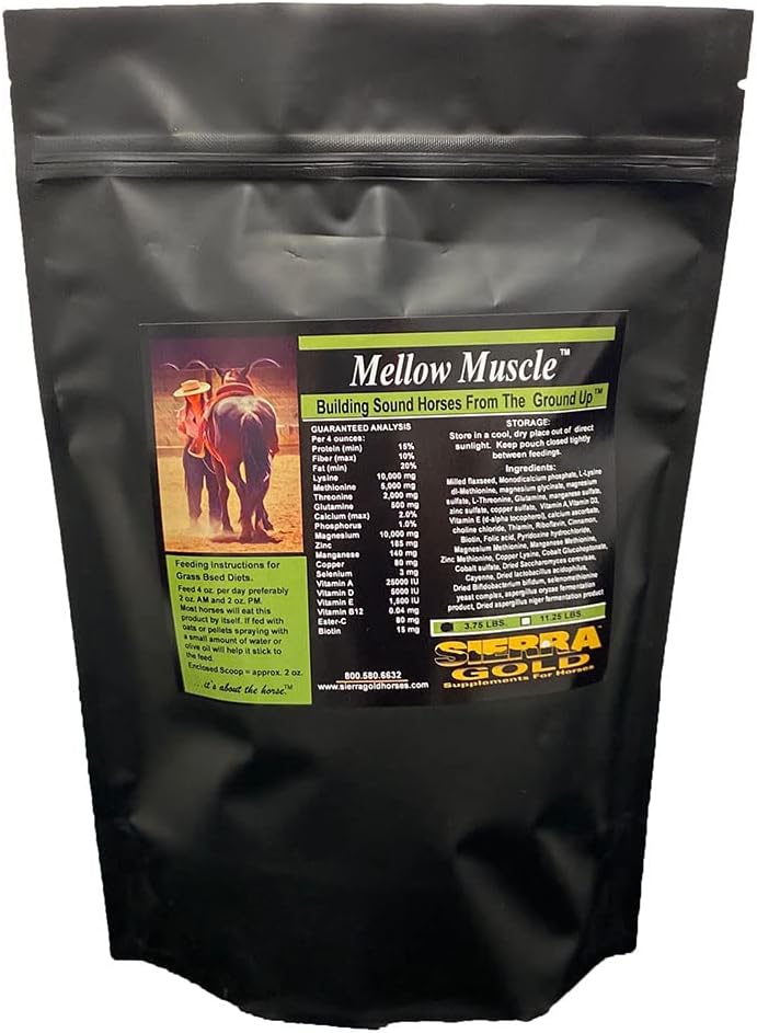 Amazon.com : Sierra Gold Supplements for Horses Mellow Muscle MCG (3.75 ...