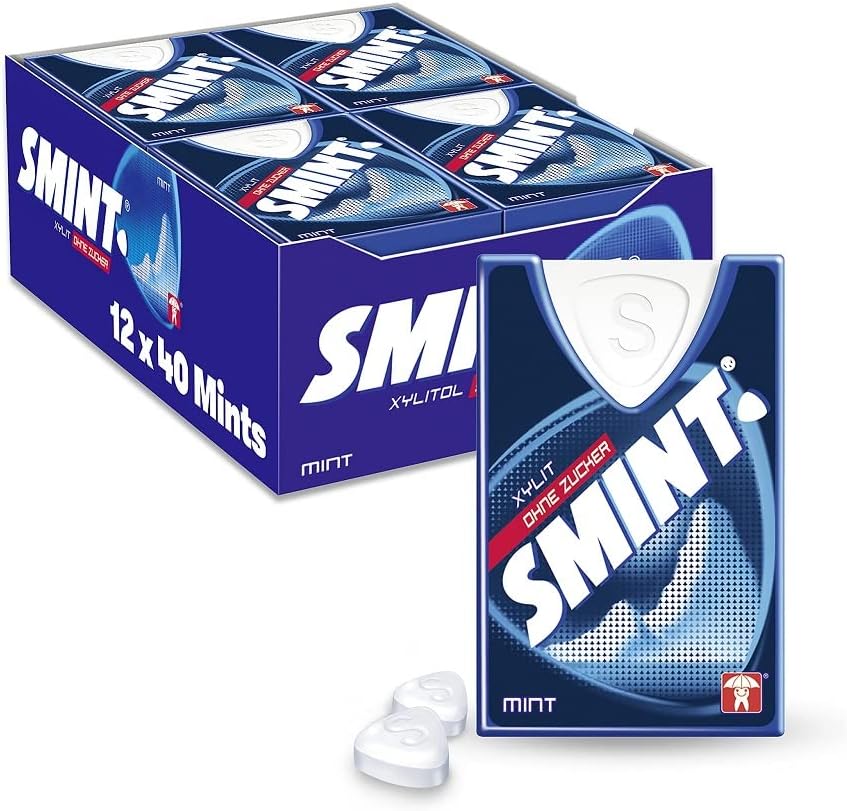 Smint Dental Mint Flavour Sugar Free con xilitolo 8g. (12 partite Box ...