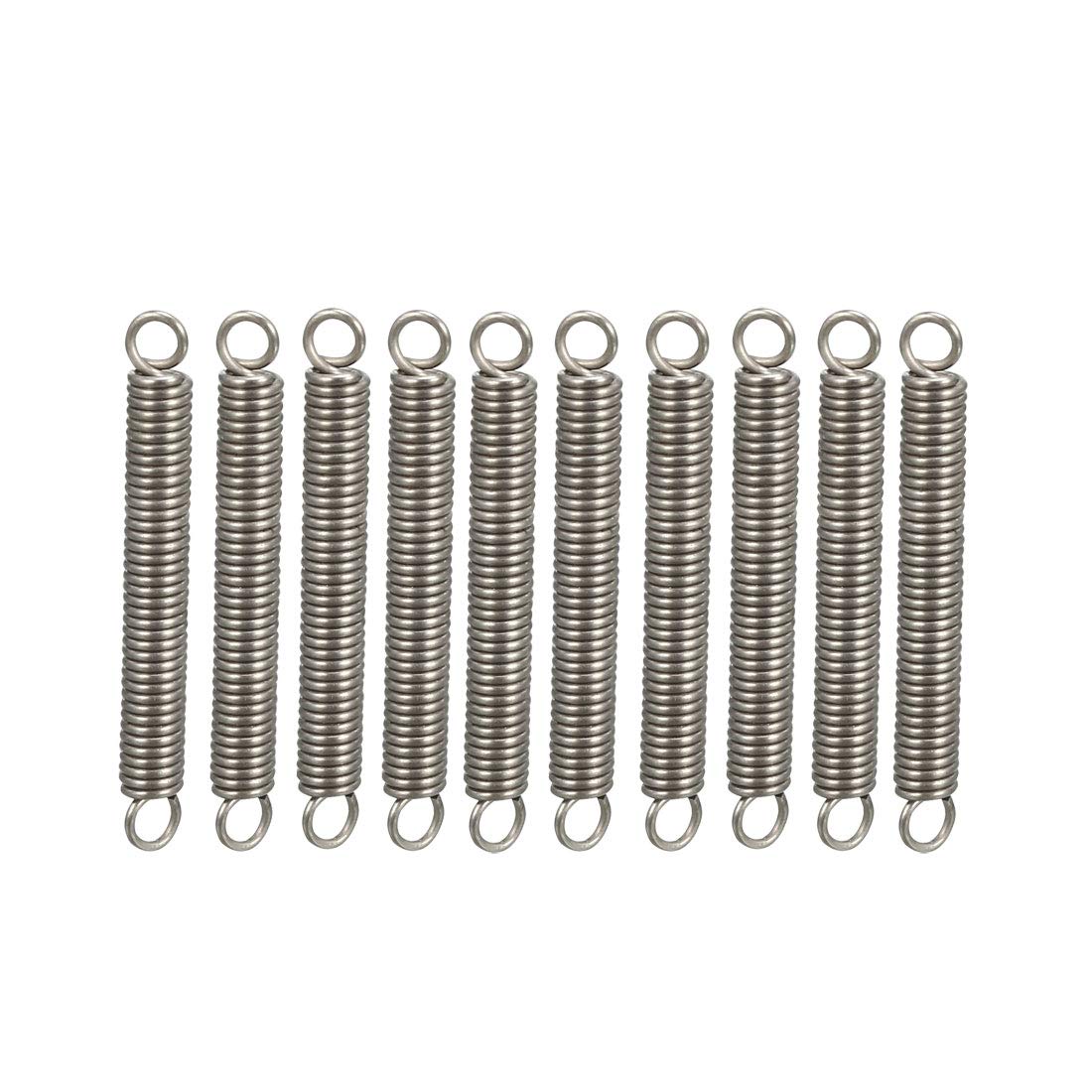 uxcell Extended Tension Spring Wire Diameter 0.02", OD 0.12", Free ...