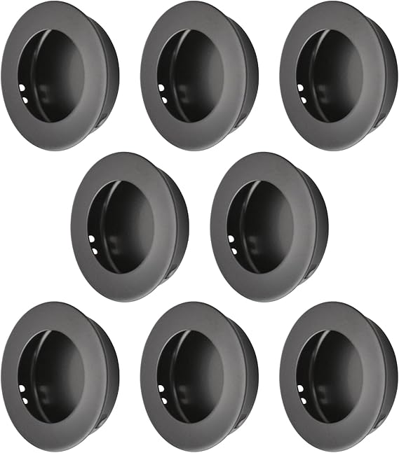 MOROBOR 8 Pack Round Finger Pull, Flush Pull Door Handle Stainless ...