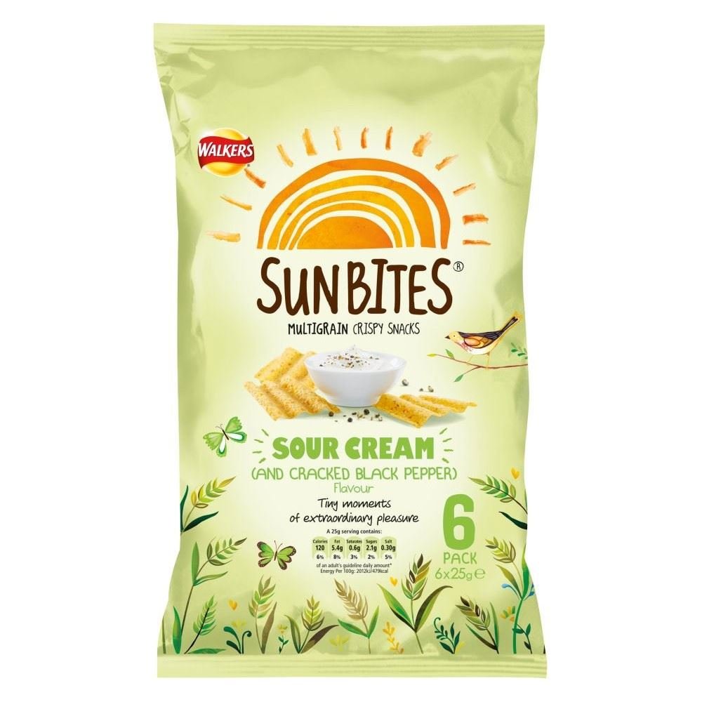 Amazon.com: Walkers SunBites Wholegrain Snacks - Sour Cream & Cracked ...