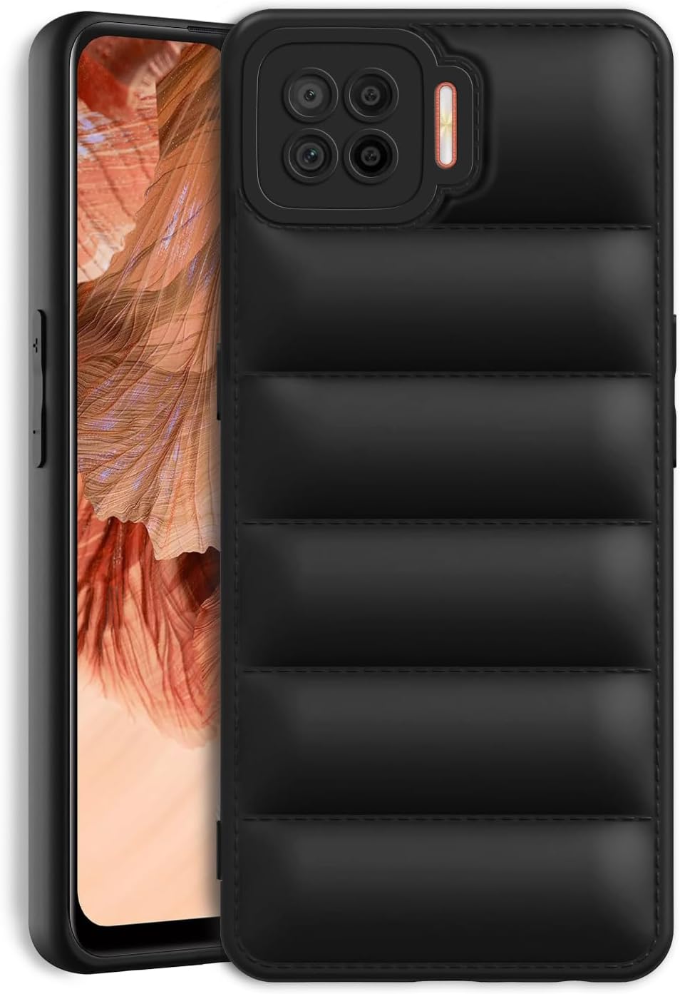 Solimo Rubber Puffer Case Camera Protection Soft Back Cover for Oppo ...