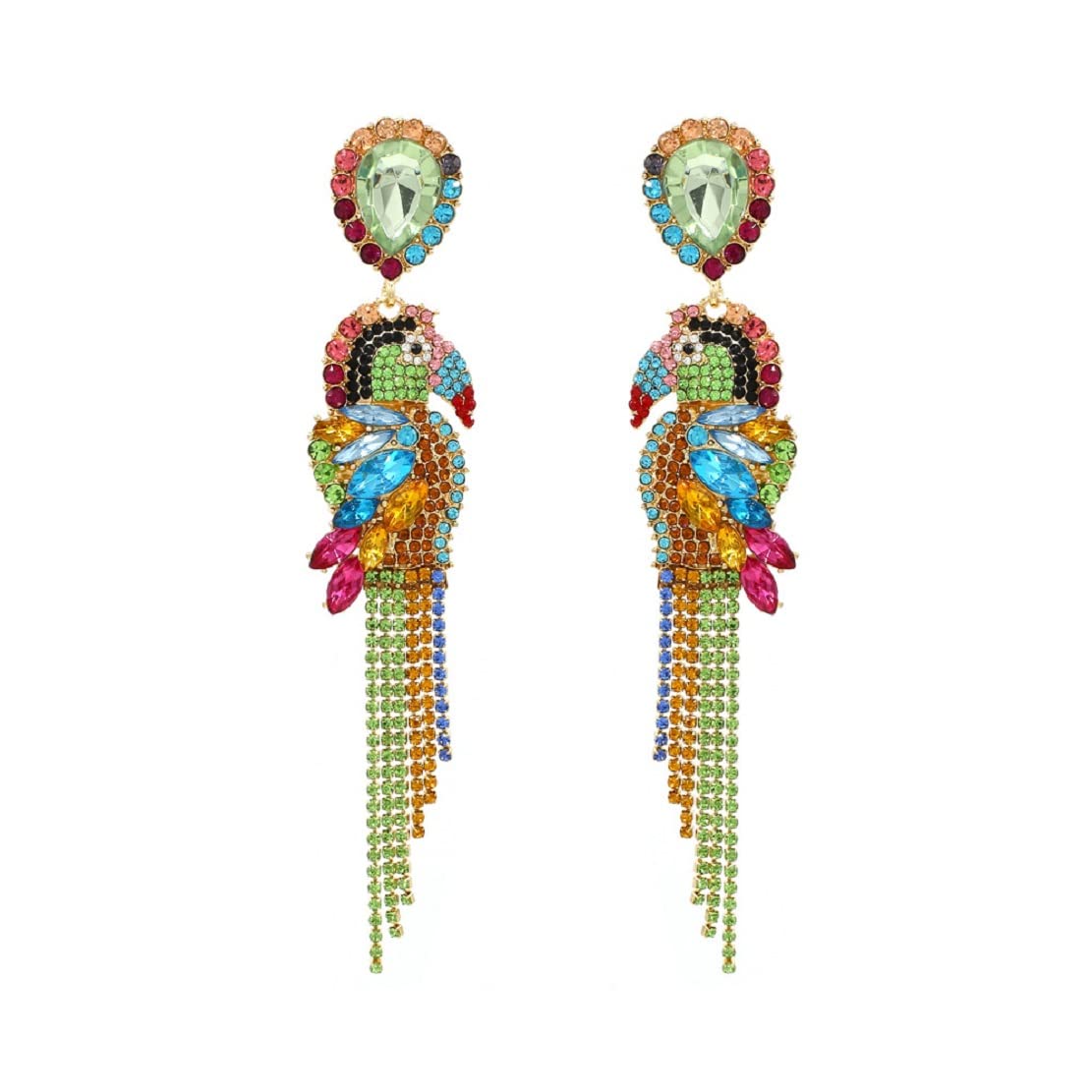 Amazon.com: Parrot Earrings for Women, Cute Bird Parrot Tassel Earrings ...