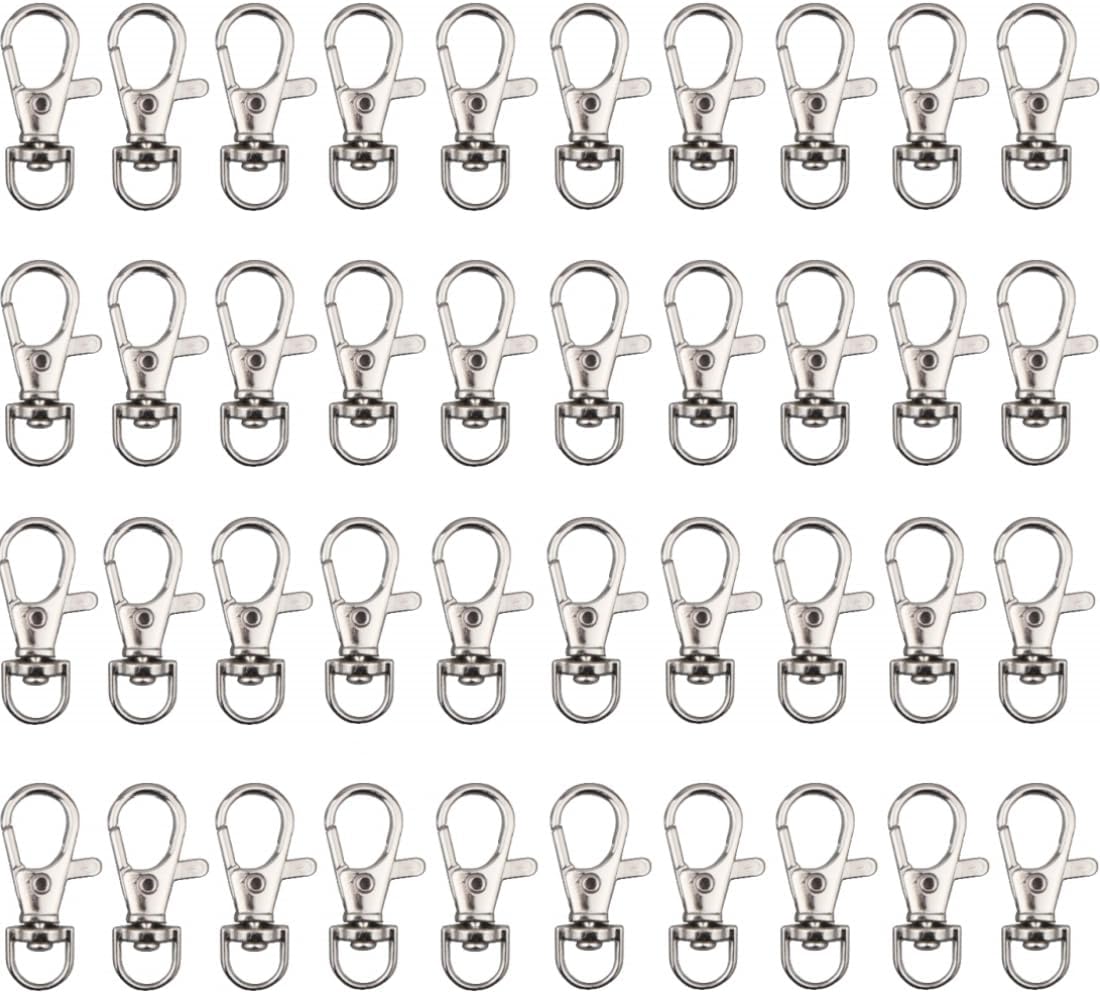 Amazon.com: 100PCS Key Chain Clip Hooks, Swivel Clasps Lanyard Snap ...