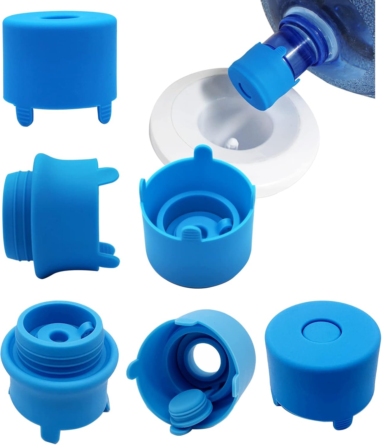 Amazon.com: Feesrivers 3 &5 Gallon Water Jug Cap,Food Grade Silicone ...