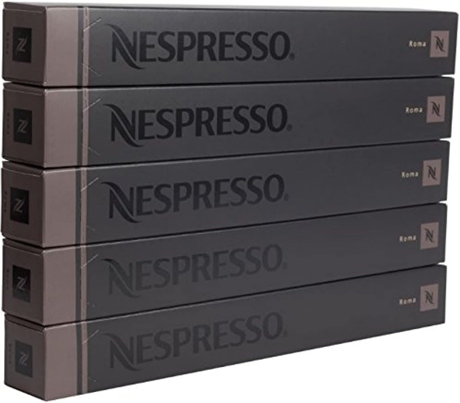 Nespresso Roma Coffee 50 Capsules Pods 5 Sleeves Long Expiry : Amazon ...