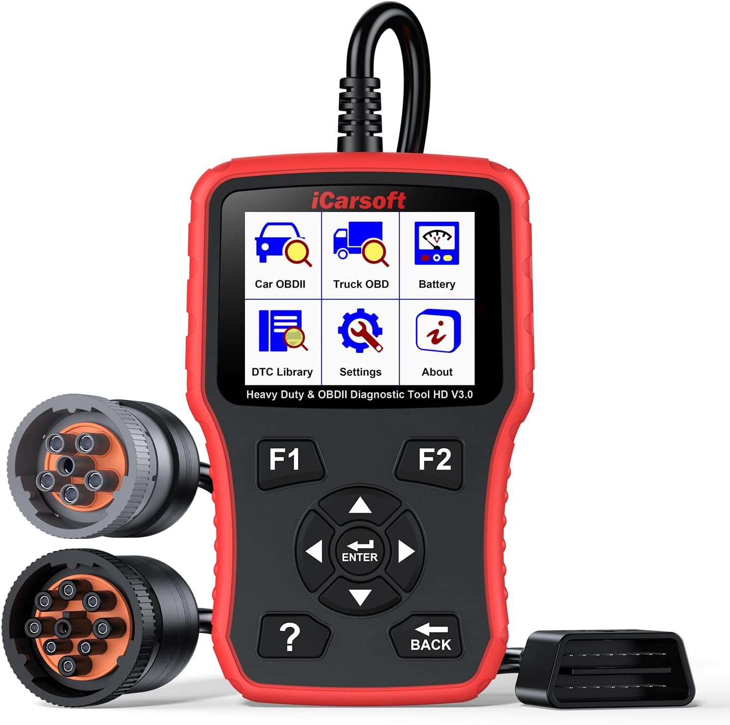 Amazon.com: JUTA D50 OBD2 Scanner Car and Truck Code Reader Heavy Duty ...