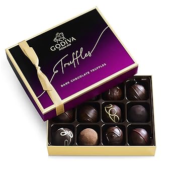 Amazon.com: Godiva Chocolatier Assorted Dark Chocolate Truffle Gift Box for Birthday, Thank You ...