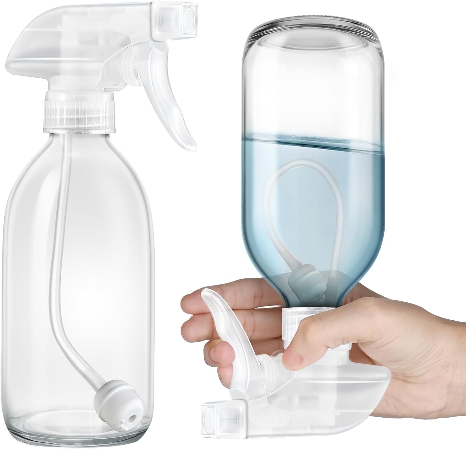 Amazon.com: Tecohouse Glass Spray Bottles 8oz, 2 Pack 360° Glass Spray ...