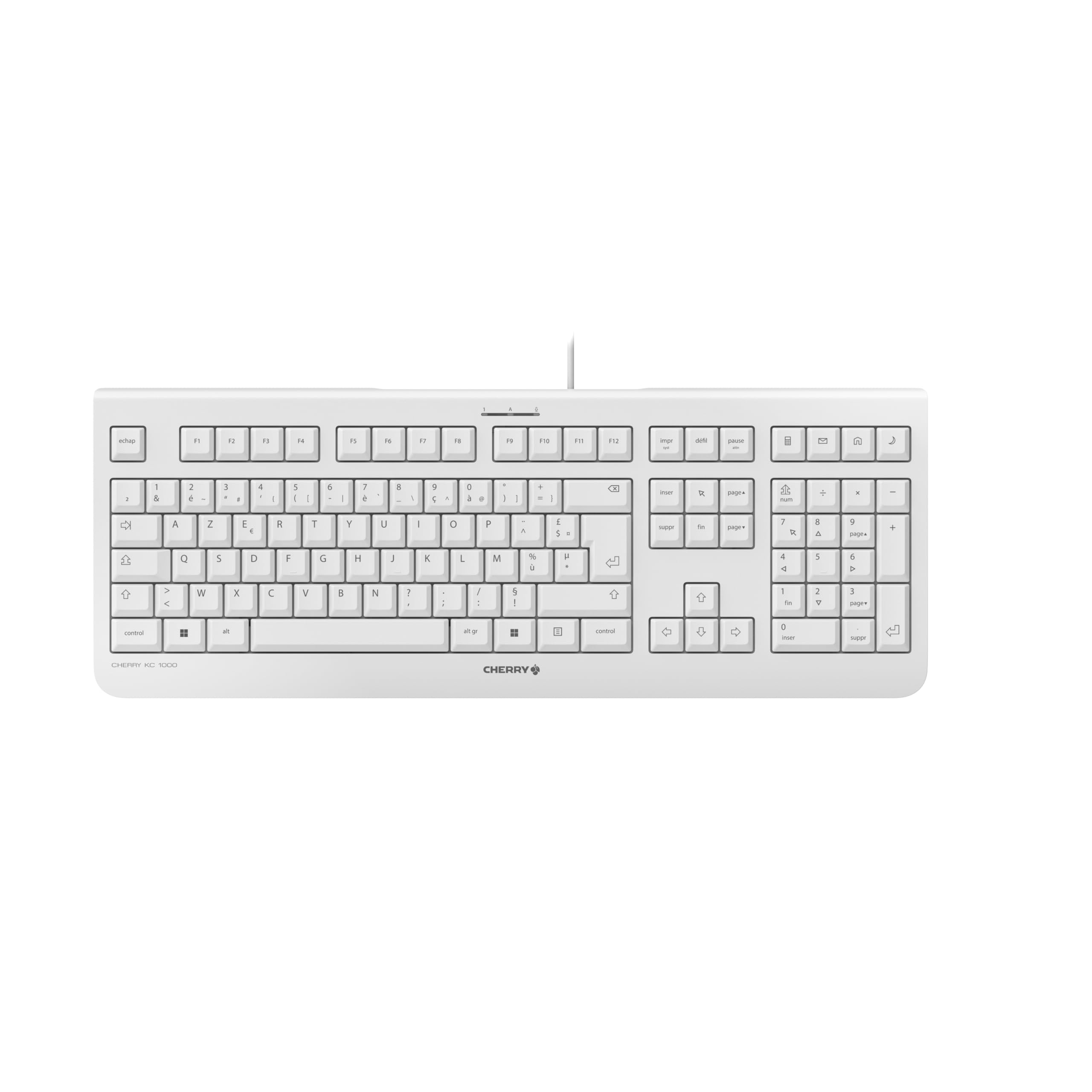 CHERRY KC 1000, Wired Keyboard, French Layout (AZERTY), Plug & Play via ...